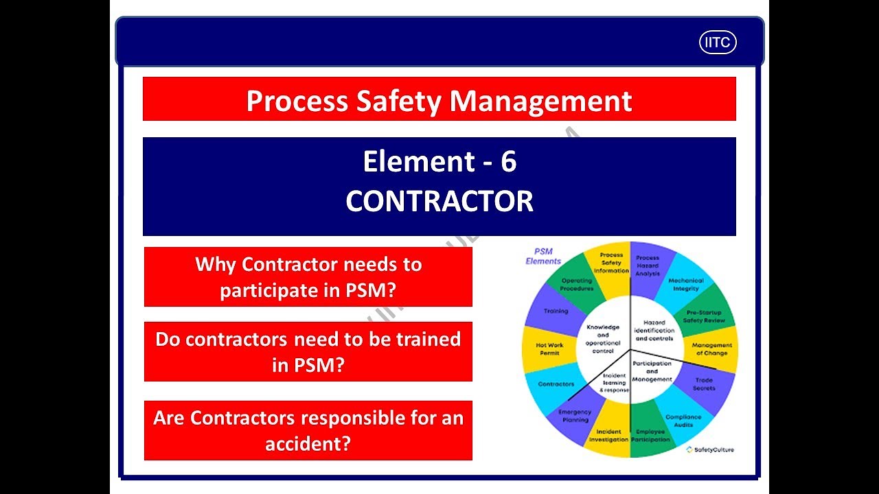 PSM Element 6 Contractor, Process Safety Management Element - YouTube