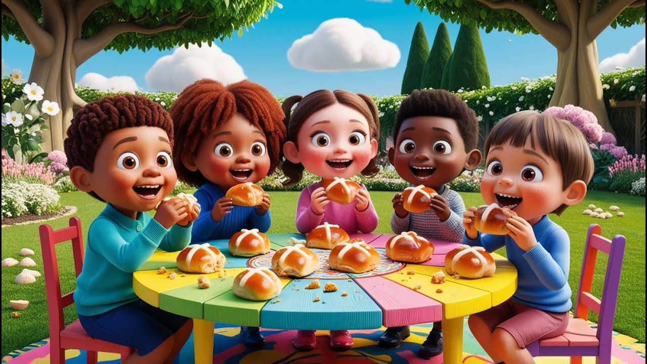"Hot Cross Buns Fun Song"! This classic nursery rhyme comes alive with cheerfu - YouTube