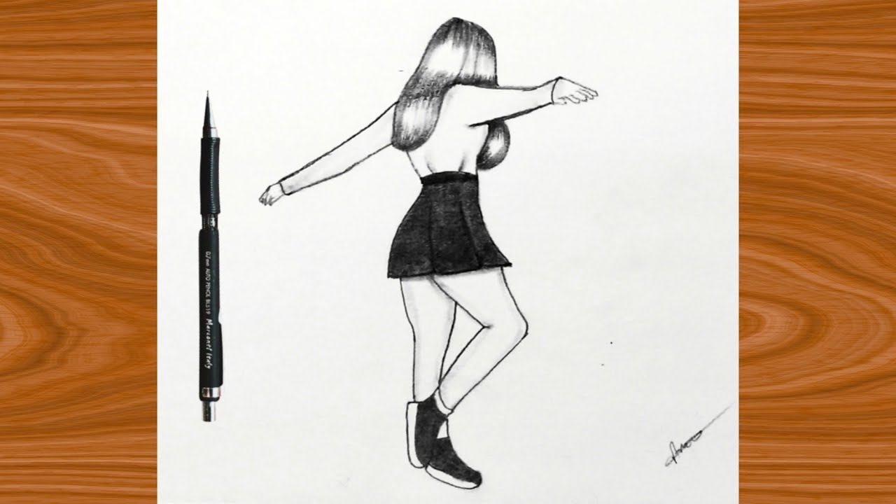 acchi se acchi drawing / how to draw a girl / khoobsurat ladki ki ...