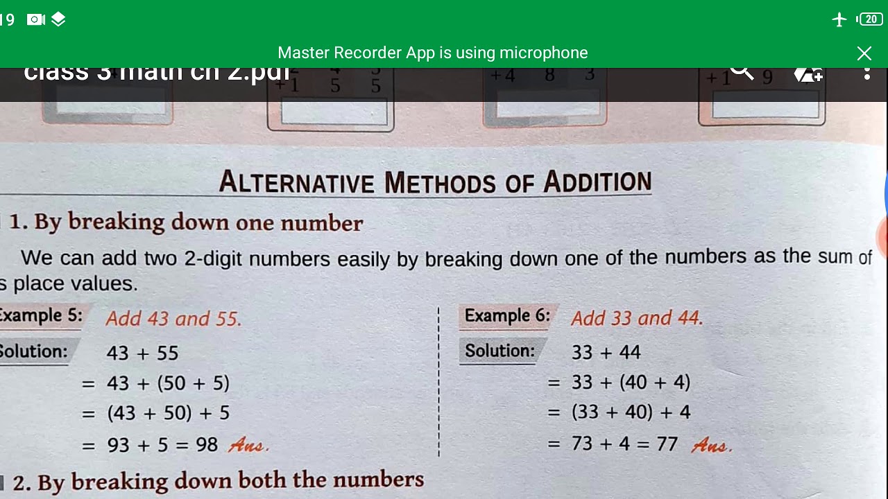 Class -3rd/ Chapter - 2/Alternative method of addition /Part -2 - YouTube