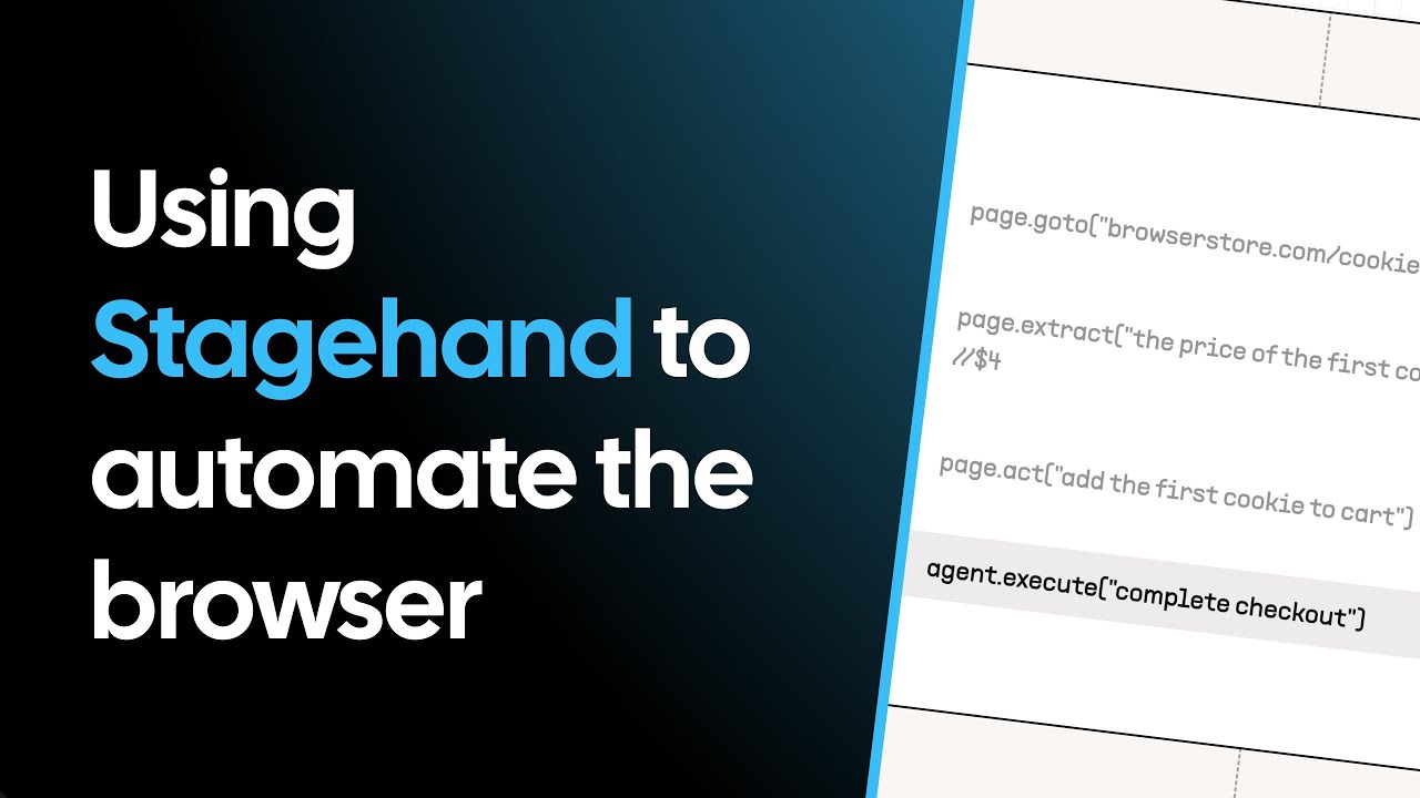 Give your AI a browser with Stagehand - YouTube