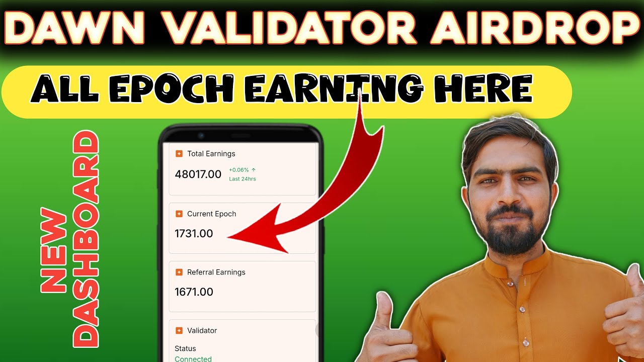 Dawn Validator Epoch Earning Update || Dawn Validator Airdrop Update ...