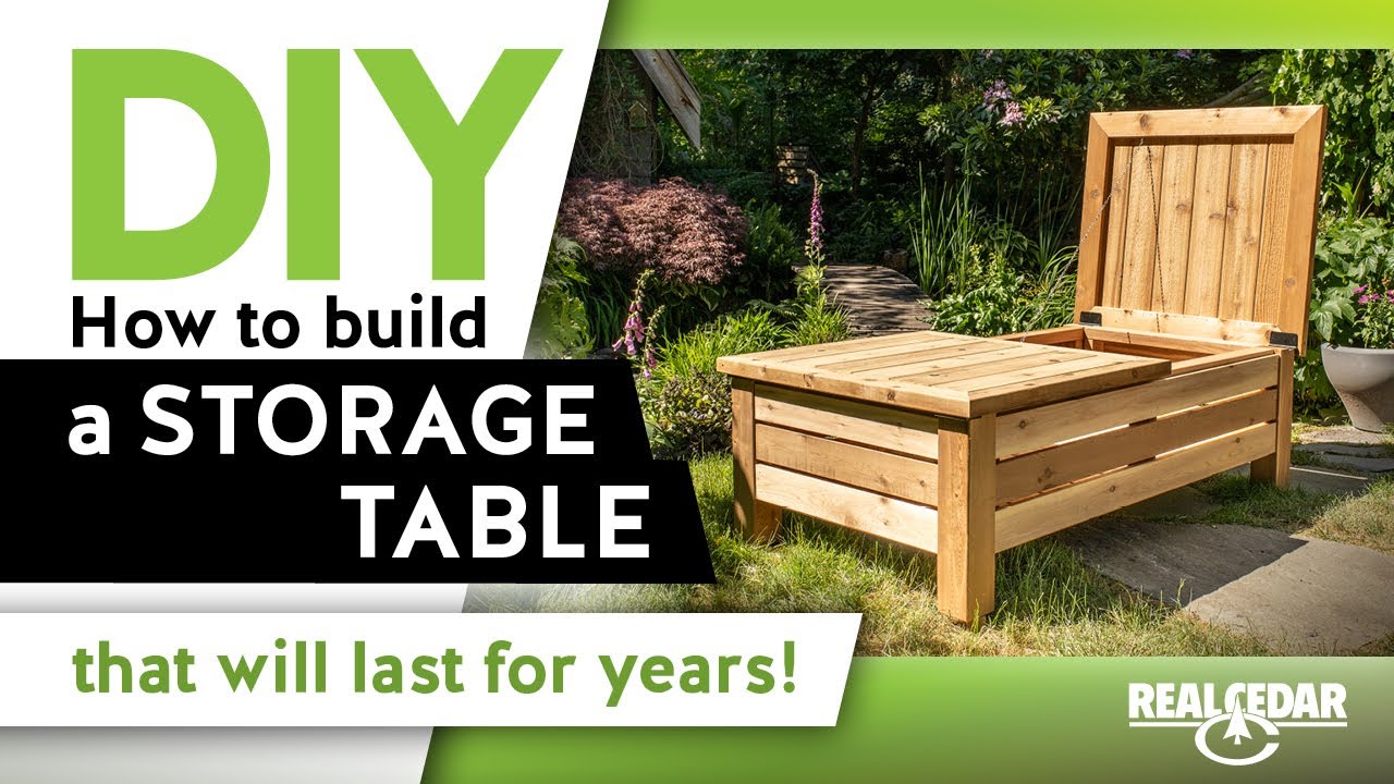 DIY - How to build a Western Red Cedar Outdoor Storage Table ...