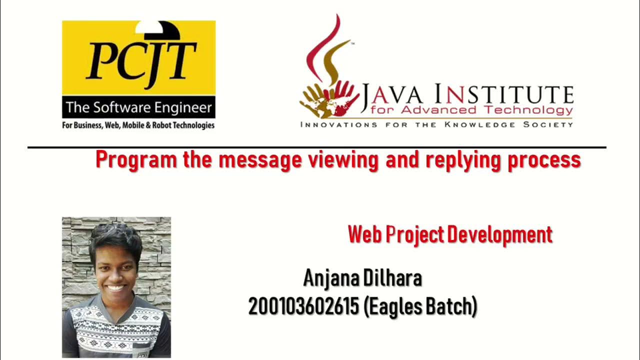 Web Project Task 48 | 1st Year | Semester 01 | Java Institute | Anjana Dilhara Samarakoon - YouTube