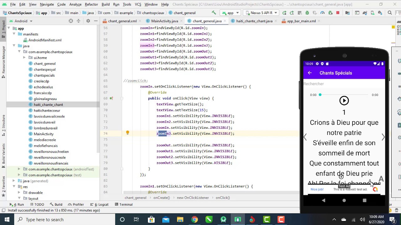 Pinch zoom text in android studio - YouTube