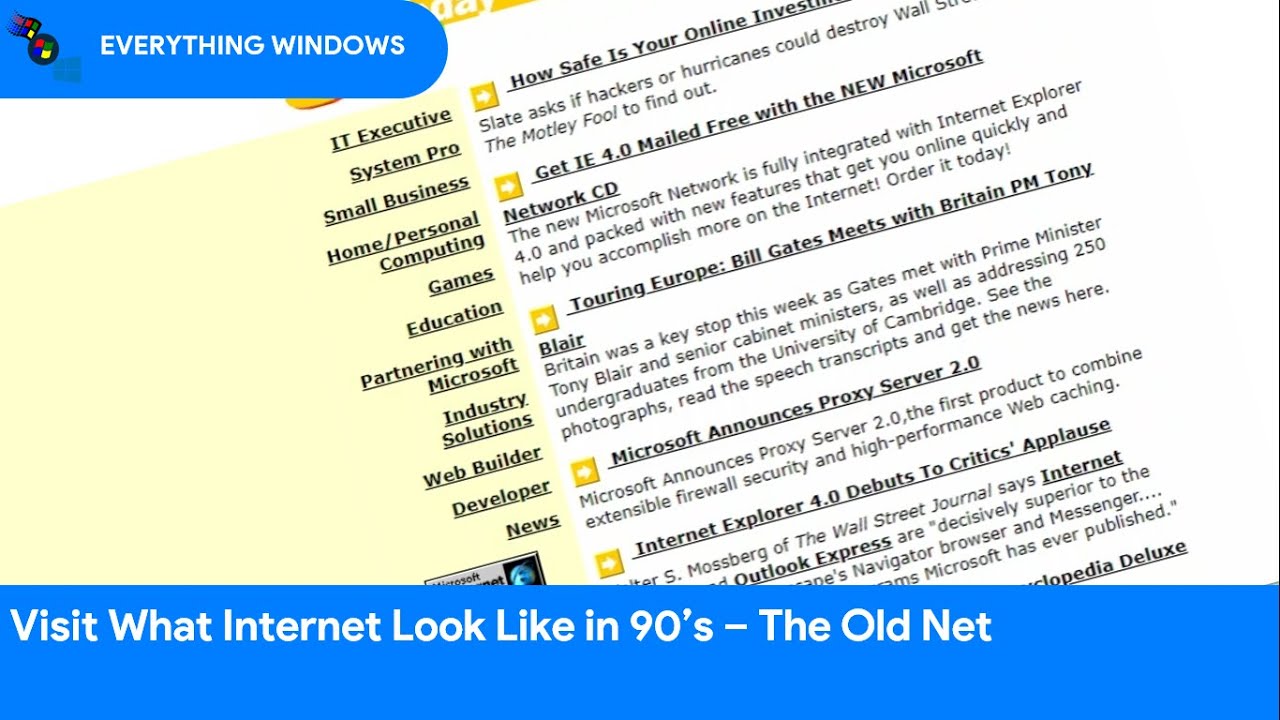 Visit What Internet Look Like in 90's - The Old Net - YouTube