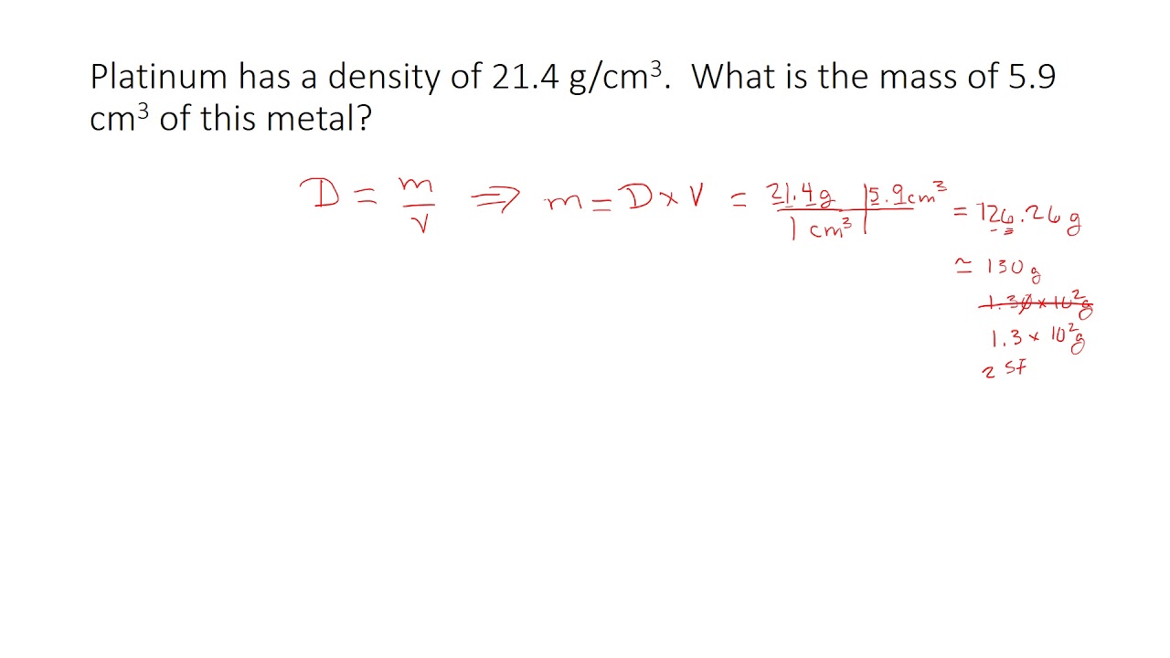 Density Calculation Problems - YouTube