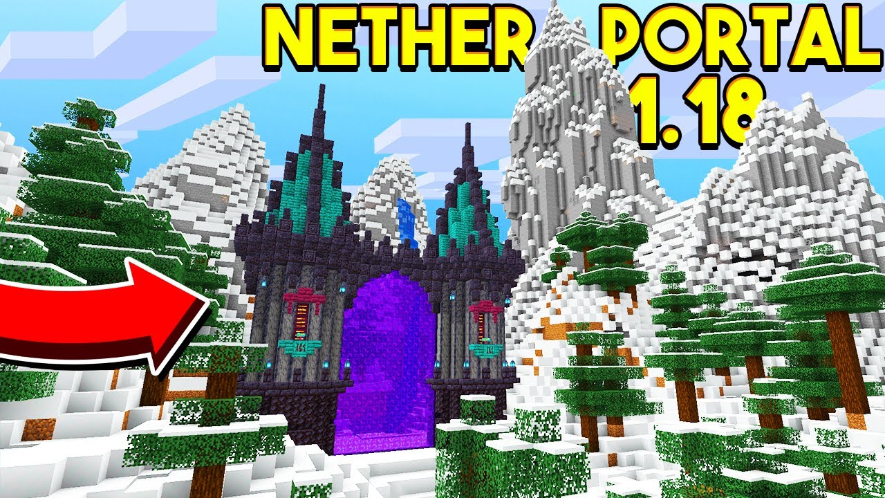 MINECRAFT MEDIEVAL NETHER PORTAL TUTORIAL FOR 1.18 (Minecraft Nether ...