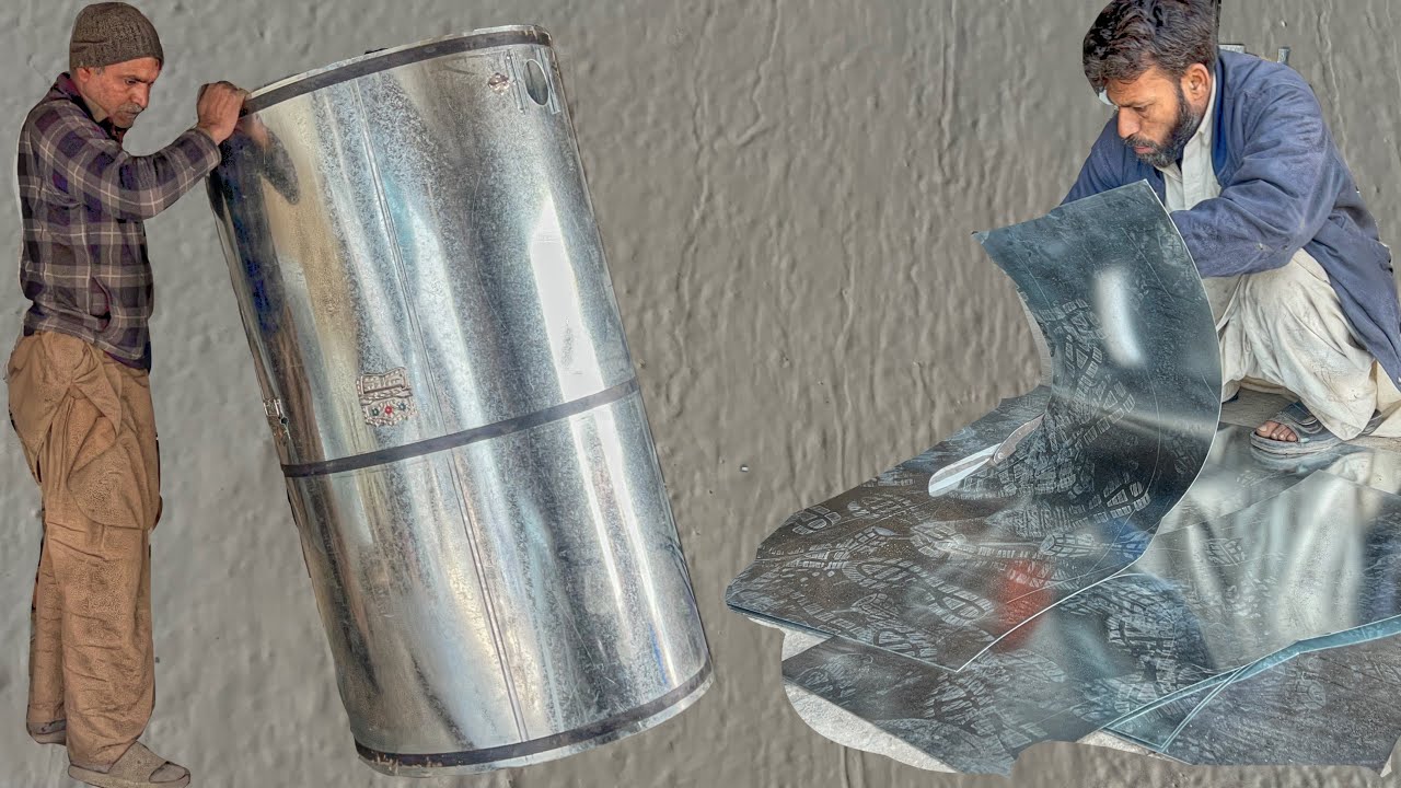 How to manufacture Heavy Steel drum || making process of Steel Storage ...