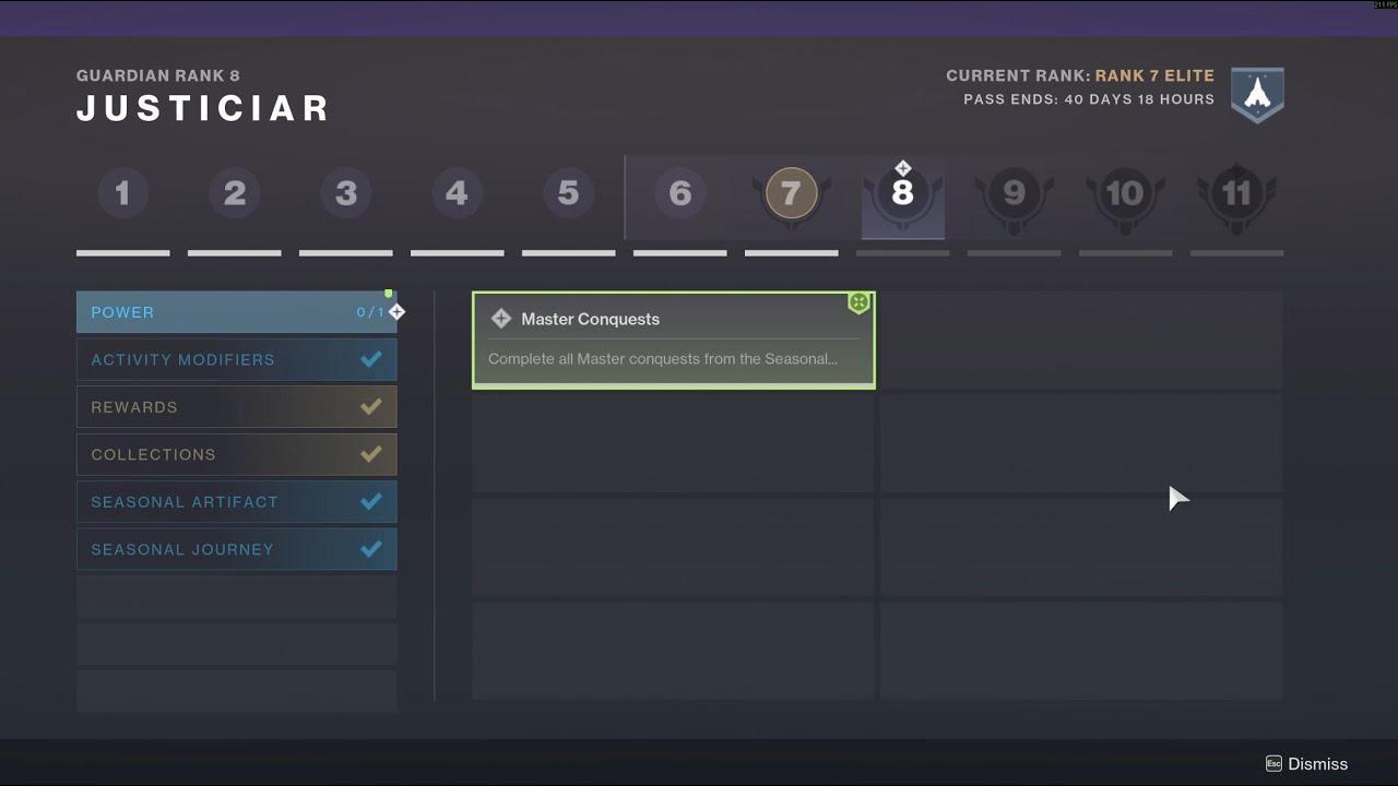 Destiny 2 Edge of Fate - Guardian Ranks - Rank 8 requirements - Year of ...