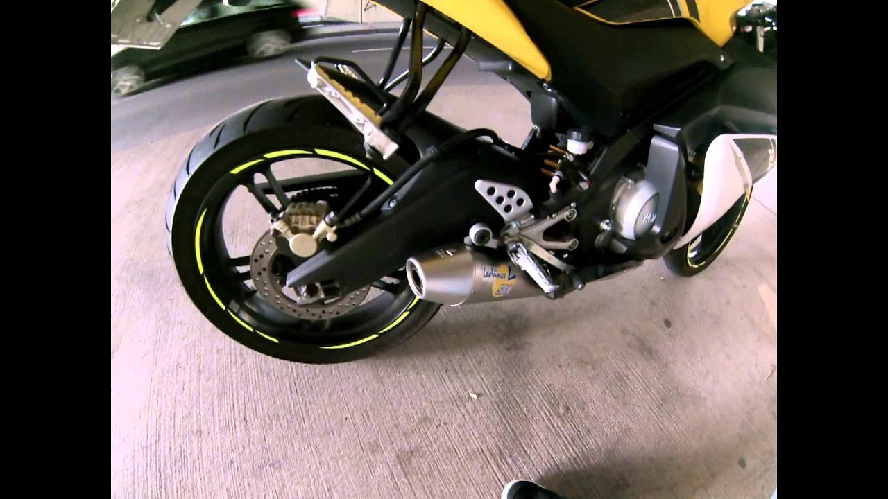 Yamaha YZF R125 Leo Vince Evolution 2 under the bridge sound test - YouTube