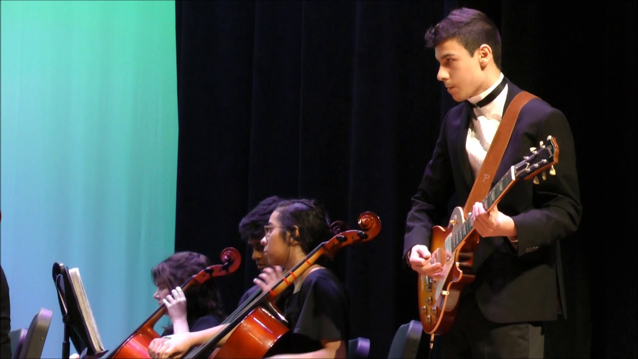Shane Playing Bohemian Rhapsody With The Sickles HS Orchestra - YouTube