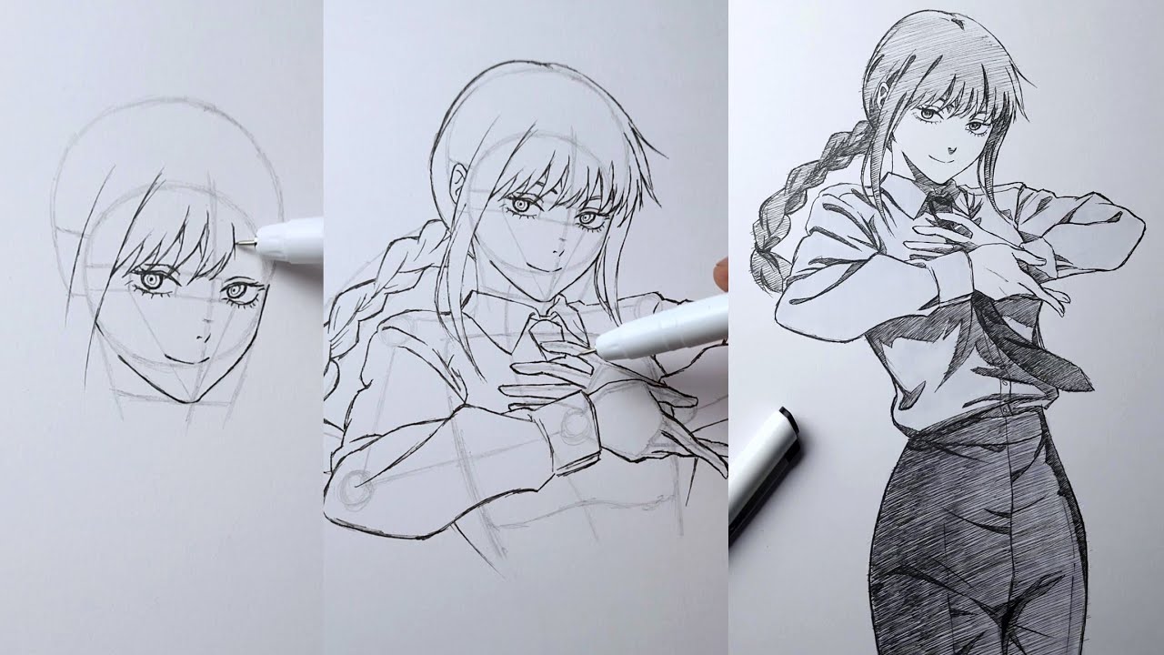 How To Draw Makima Step By Step | Chainsaw Man - YouTube