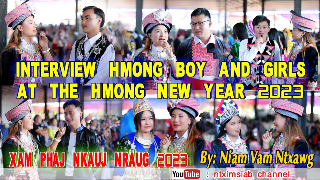 Interview Hmong boys and girls At Hmong new year 2023 in vientiane laos ...