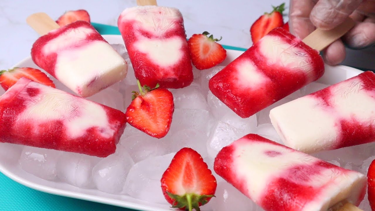 Refreshing Homemade Popsicles | Smoothie Ice Pops & Lolly Ice Cream | 3 ...
