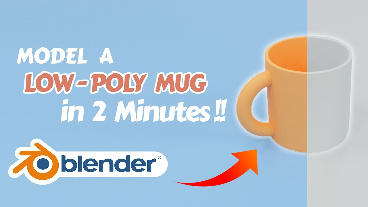 Low-Poly Mug Beginner Tutorial | Blender | Full Version - YouTube