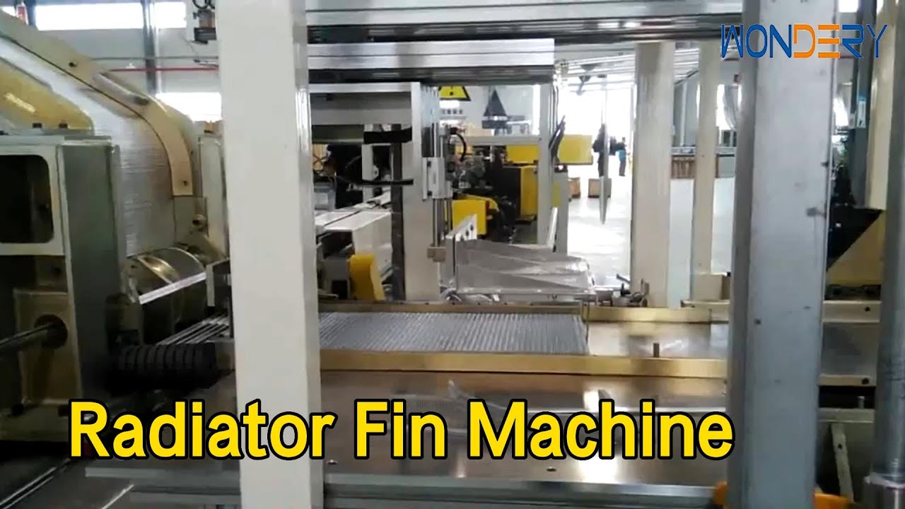 Aluminum Radiator Fin Machine Wavy 0.08mm Thickness High Speed PLC ...