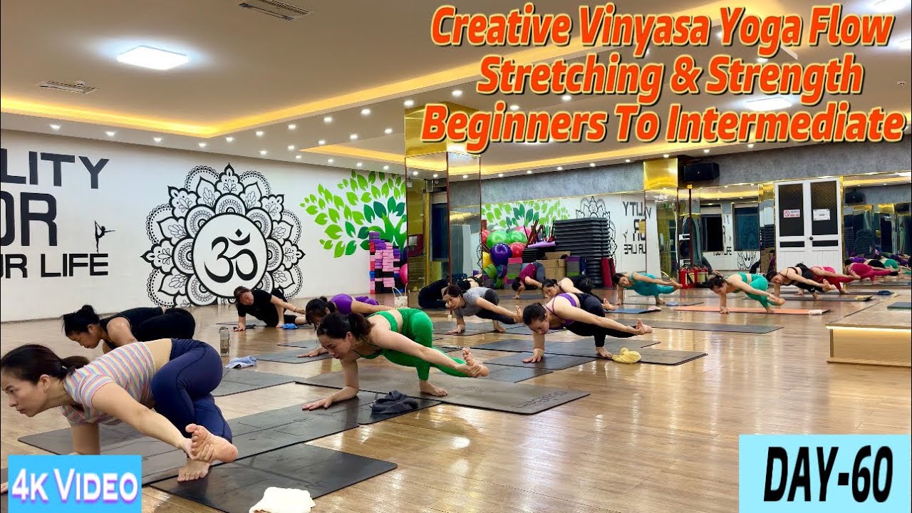 DAY-60 Creative Vinyasa Yoga Flow Stretching & Strength | Master Ranjeet Singh Bhatia | - YouTube