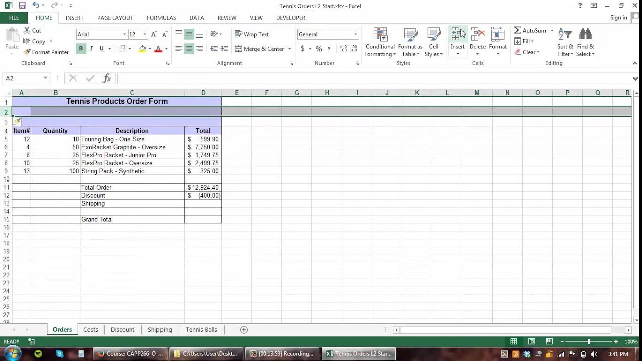 Advanced Excel Chapter5 Level2 Youtube