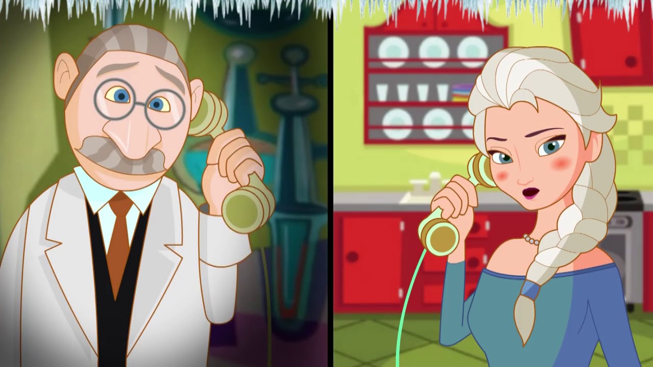 FROZEN Five Little Monkeys Jumping on the Bed Nursery Rhyme | Elsa Anna ...