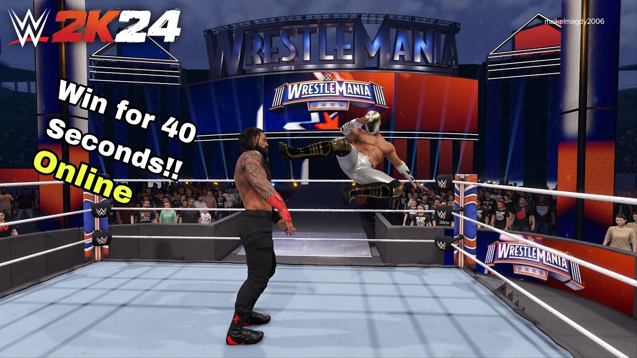 How to Win For 40 Seconds WWE 2K24 Online Match Gameplay - YouTube