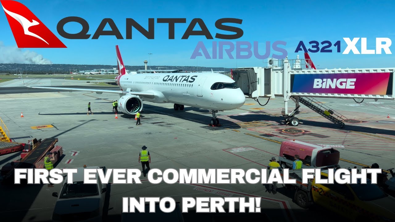 Qantas Airbus A321 XLR Inaugural Flight Day at Perth Airport [QF 645 ...