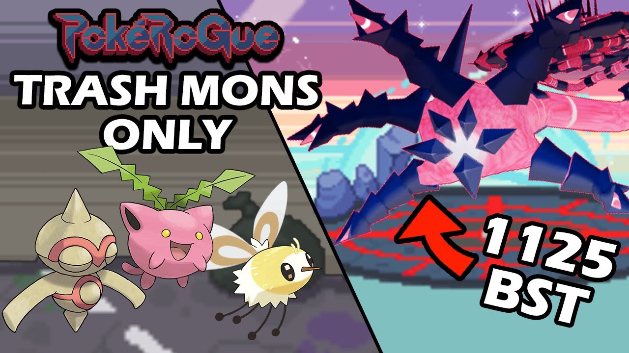 PokeRogue But Using TRASH POKEMON ONLY! - YouTube