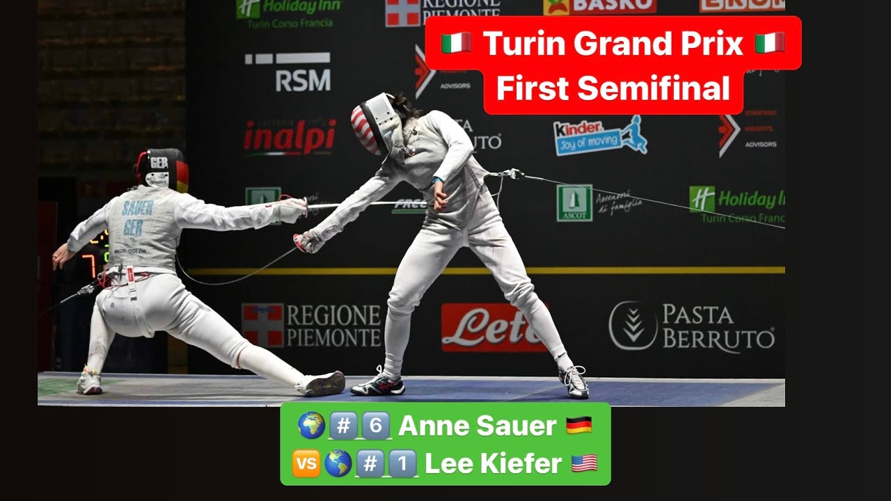 Turin Grand Prix 2024 SWF - L4 - Anne Sauer GER v Lee Kiefer USA - YouTube