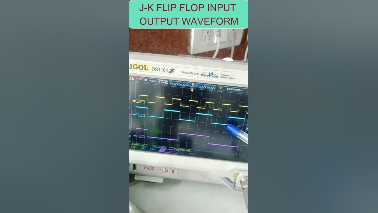 J-K flip flop input output waveform,#short - YouTube