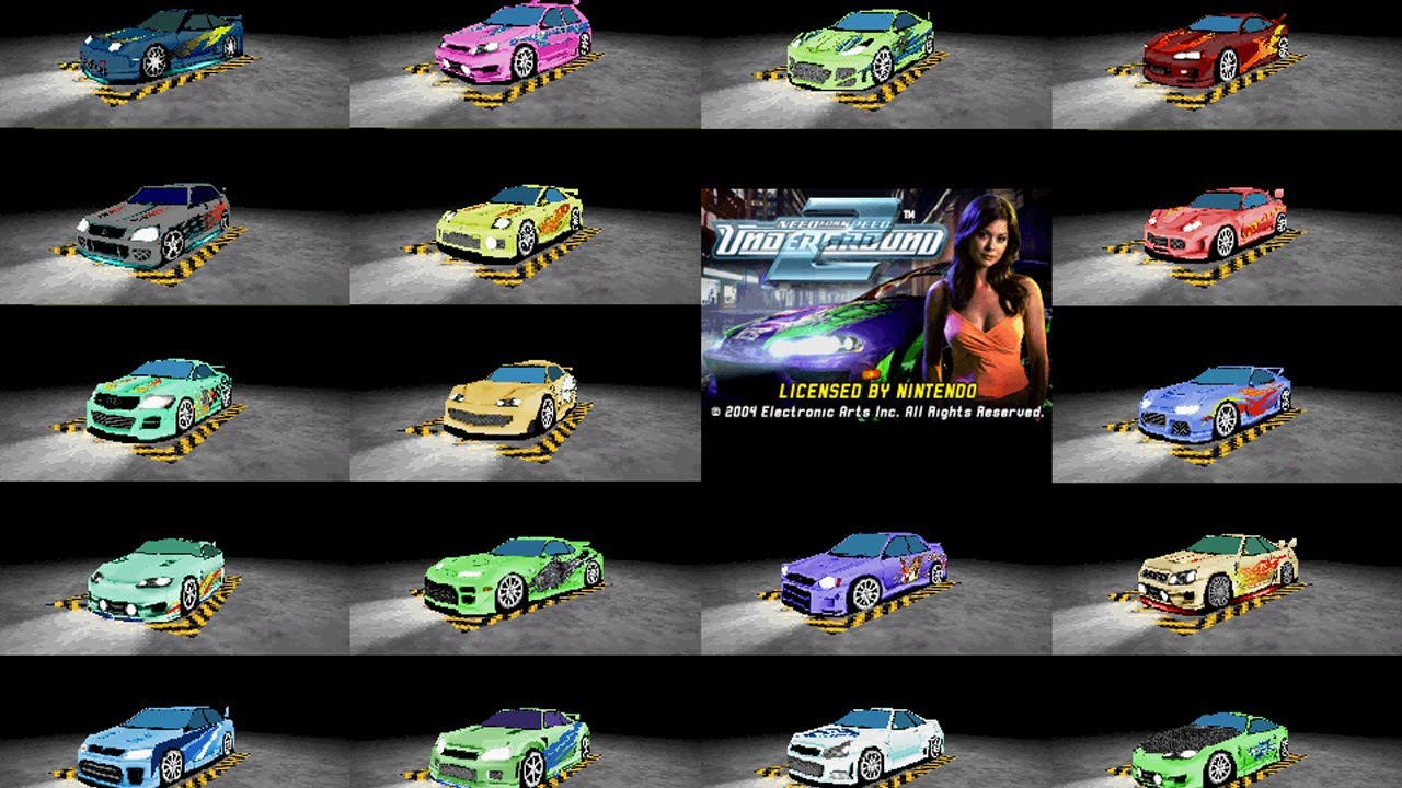 Need for Speed: Underground 2 (GBA) - All Cars (Garage & Gameplay ...