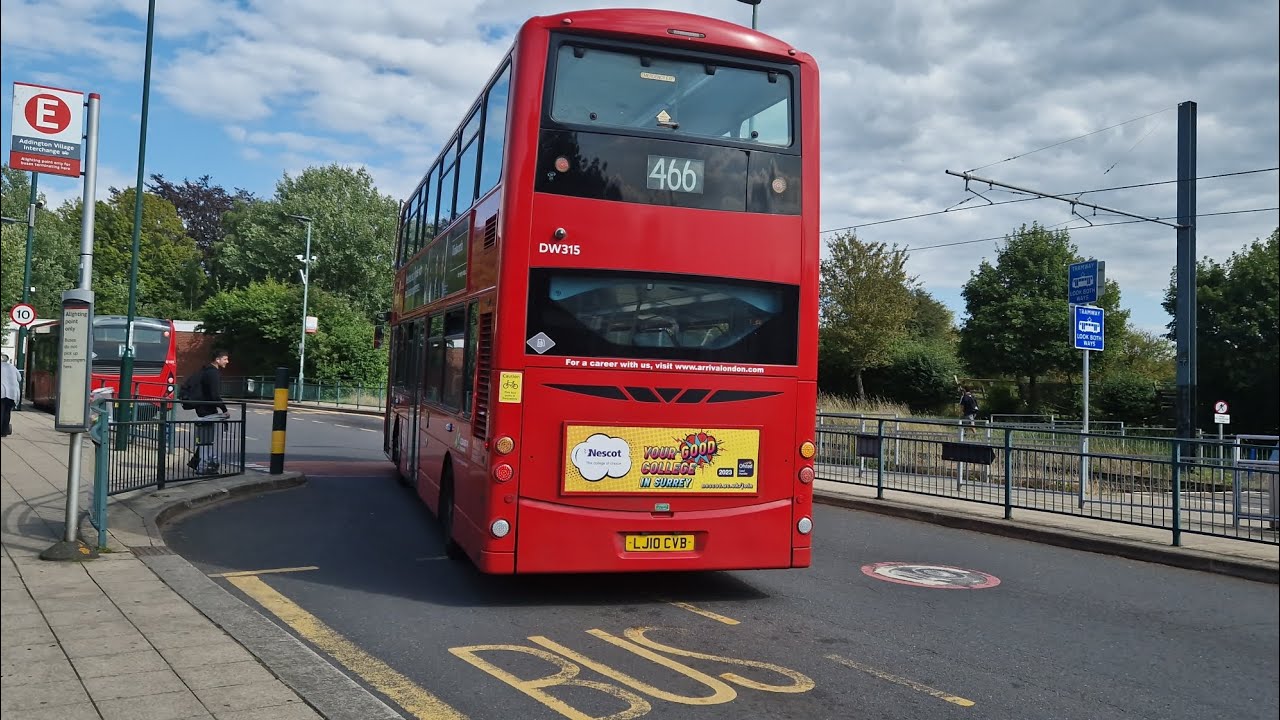 Arriva London DW315 LJ10CVB Bus Route 466 - YouTube