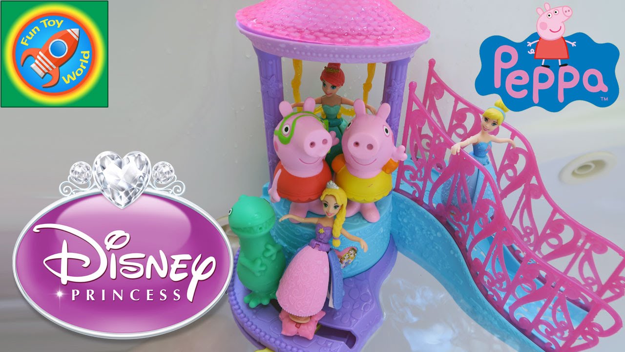 Disney Water Palace with Rapunzel, Cinderella, Ariel and Peppa Pig ...