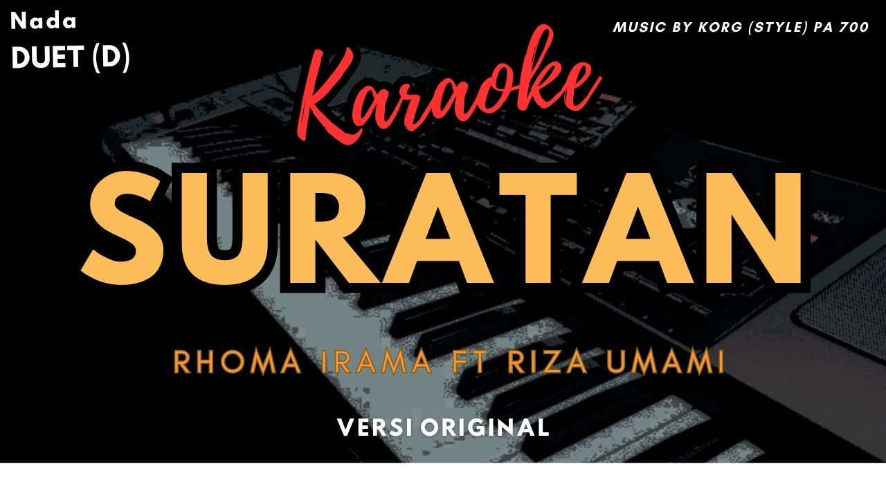 SURATAN - Rhoma irama Ft Riza Umami (karaoke) Duet dm - YouTube