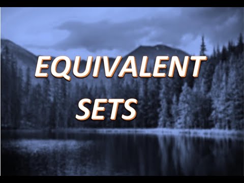 Equivalent sets (Grade 9 - Mathematics) - YouTube