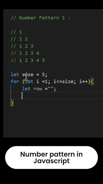 Number pattern in JavaScript using nested loop#coding #patternprinting #nestedloop#javascript ...