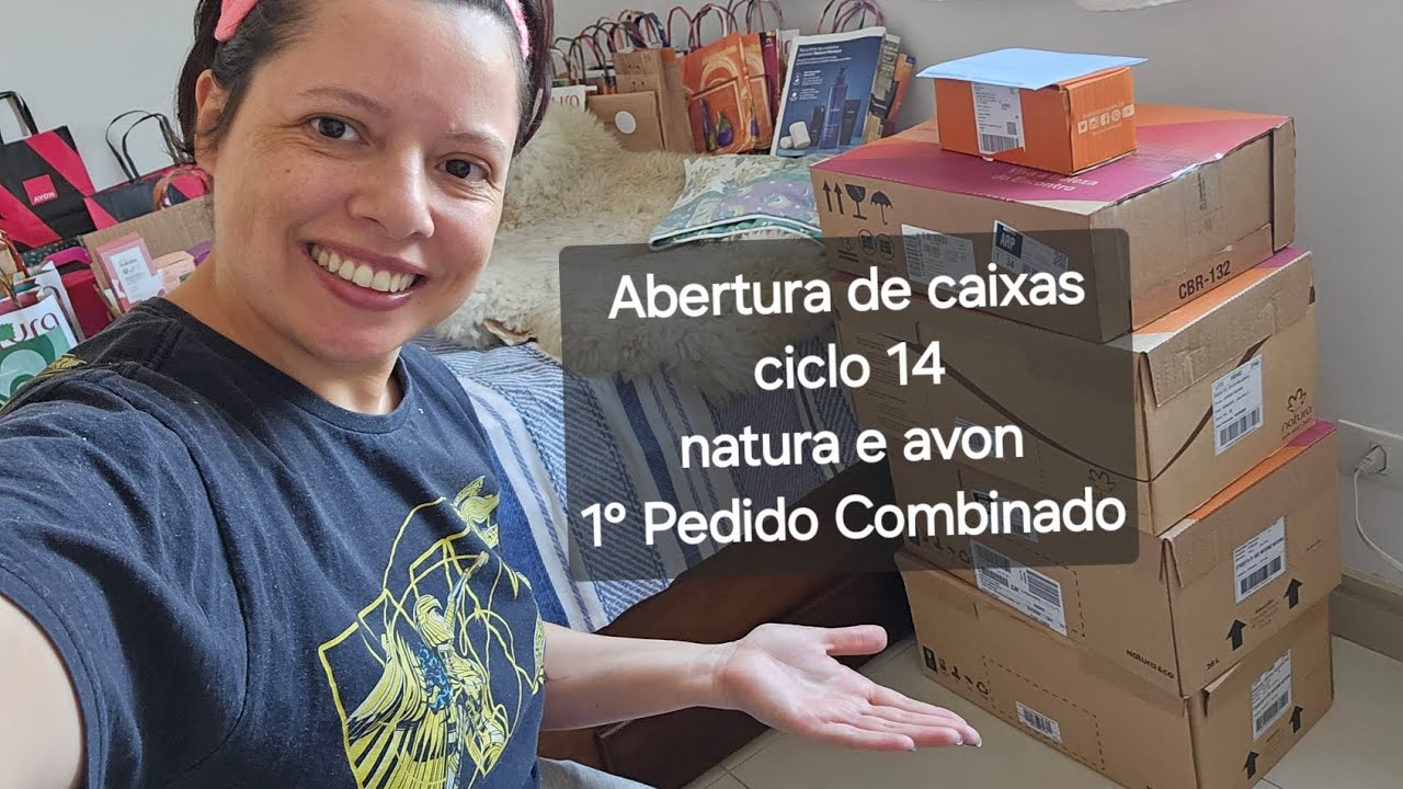 Abertura de caixa Ciclo 14 natura e Avon no pedido combinado - YouTube