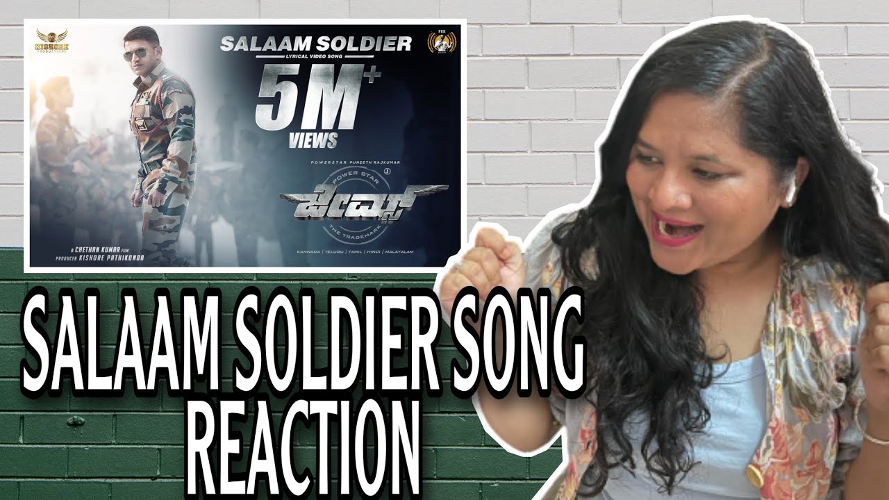 Salaam Soldier - Lyric Video Kannada Song Reaction | James Movie ...