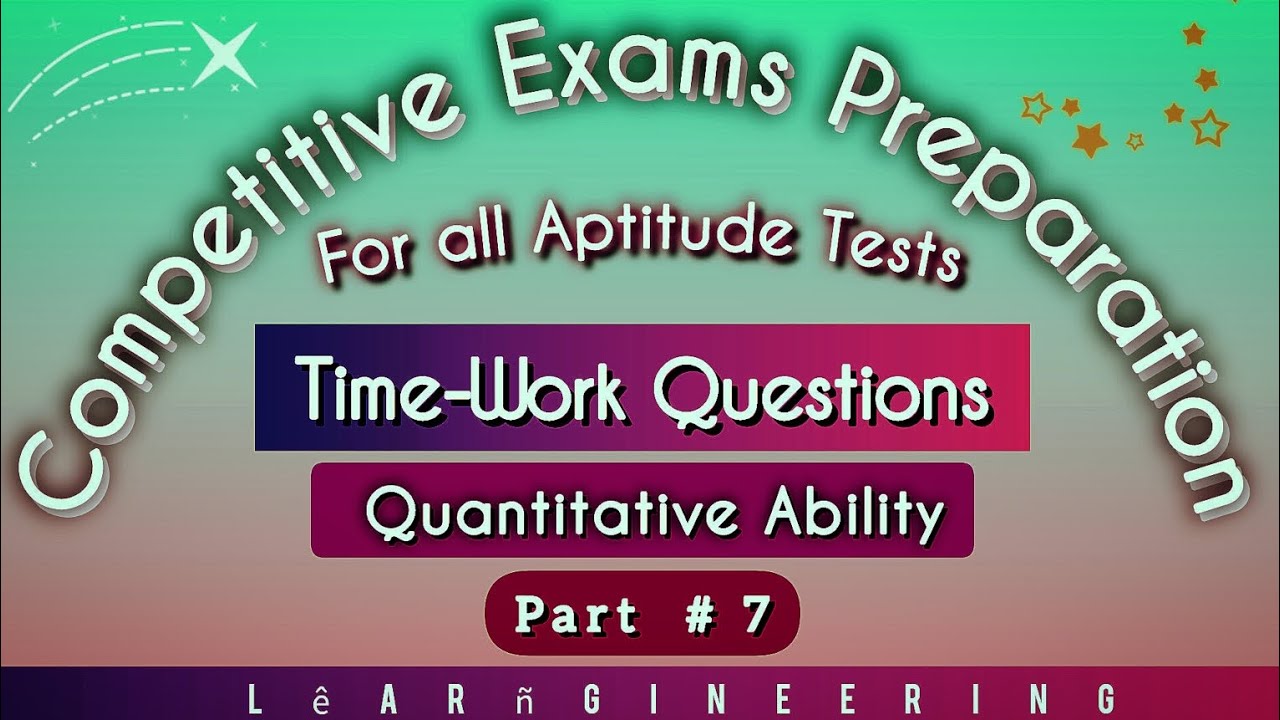 Time and Work Problems Part-7 | Important mcqs | Quantitative aptitude ...