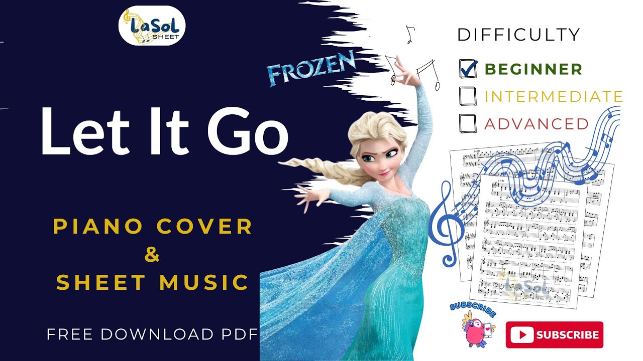 LET IT GO (DISNEY'S FROZEN) | PIANO TUTORIAL & SHEET MUSIC (FREE ...