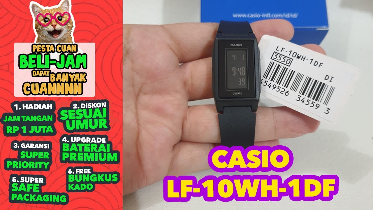 CASIO ORIGINAL LF-10WH-1DF LF 10WH 1DF LF10WH JAM TANGAN WANITA JAM ...