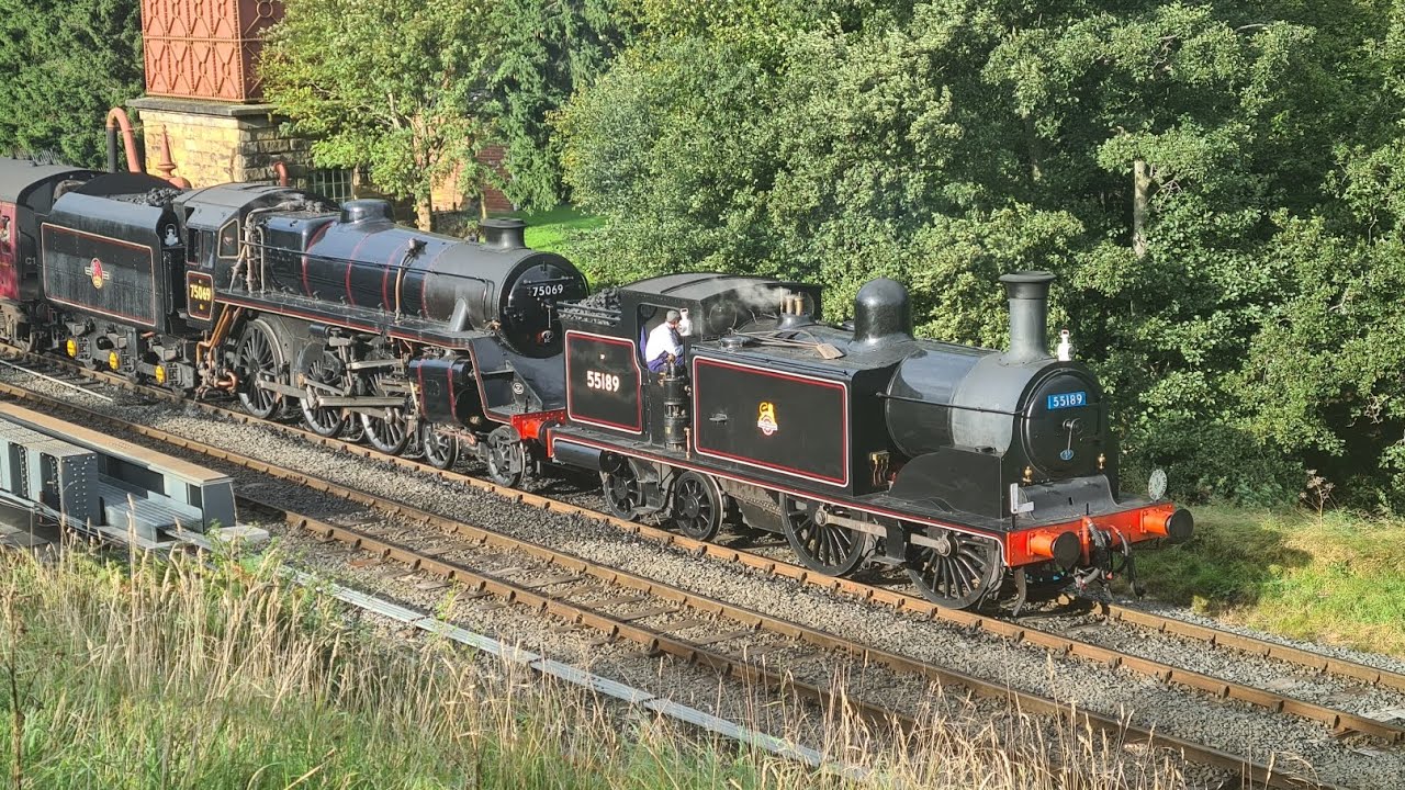 Caledonian Tank No.55189 & BR Standard 4 Tender Engine No.75069 ...