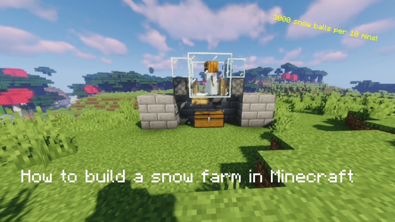 How to build a snow farm in Minecraft | works on Bedrock/java | 3000 ...
