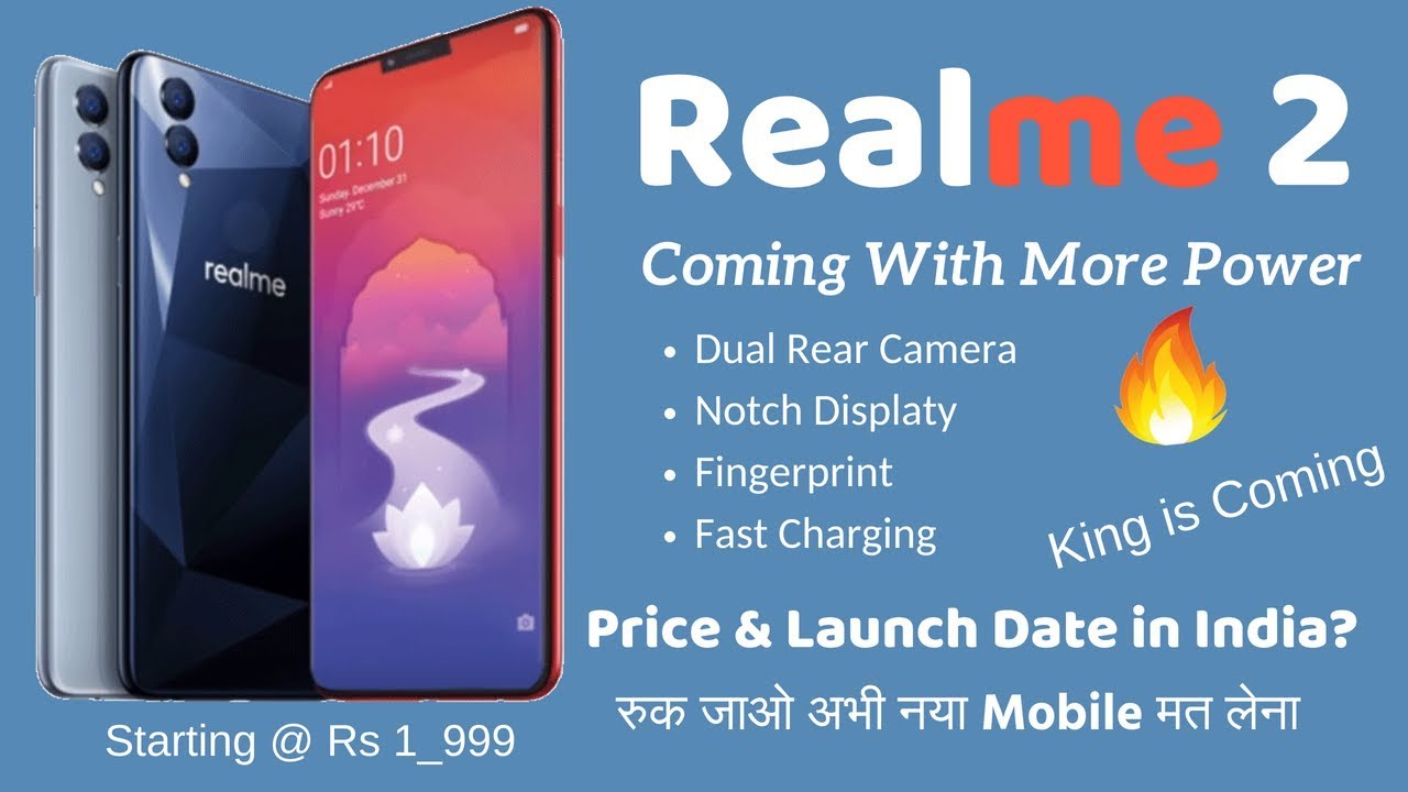 Realme 2 is Coming With Dual Camera Notch Display - Price & Launch Date ...