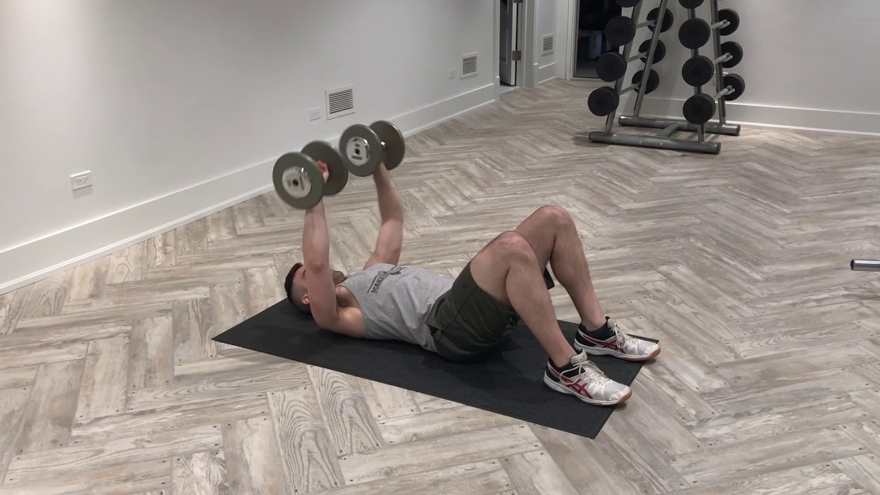 Dumbbell Bench Press off Ground - YouTube