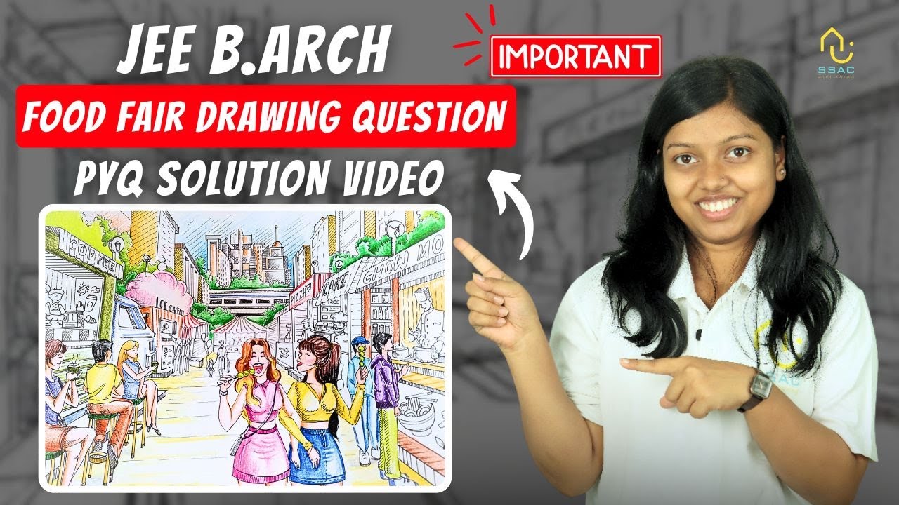 JEE B.Arch FOOD FAIR Drawing Question | PYQ Solution Video by ...