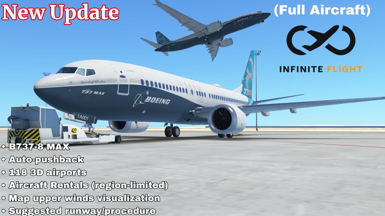 Infinite Flight 24.4 New Update B737-8 MAX• Auto-pushback (Full Aircaft ...