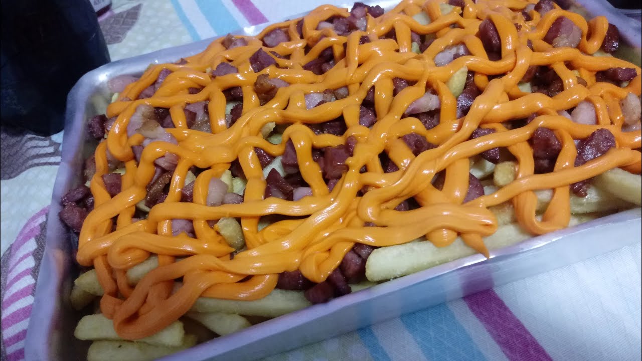 Como Fazer Porção de Restaurante Rápido e fácil Batata ,Bacon,Calabresa ...