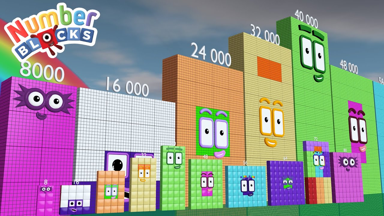 Numberblocks OCTOBLOCKS 8 to 80 vs 8000 to 80,000 Comparison ...