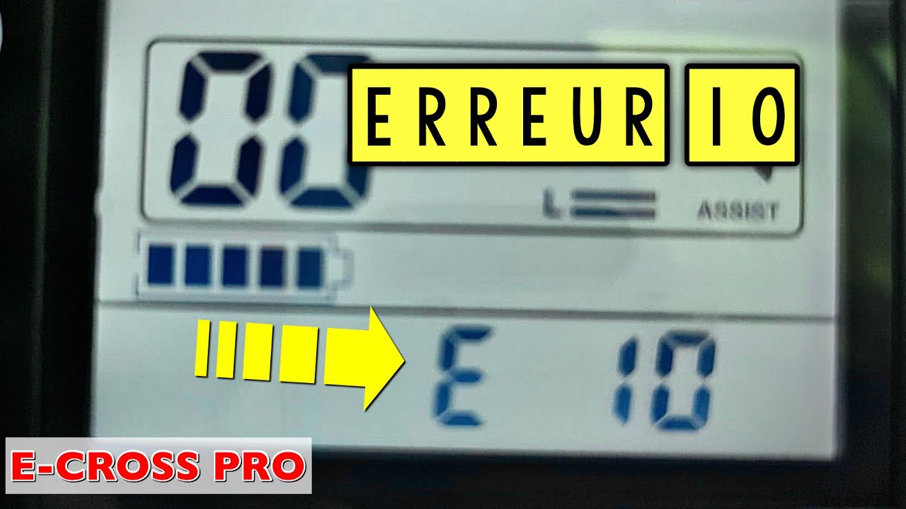 12- Réparer l’erreur 10 Urban glide e cross pro - YouTube