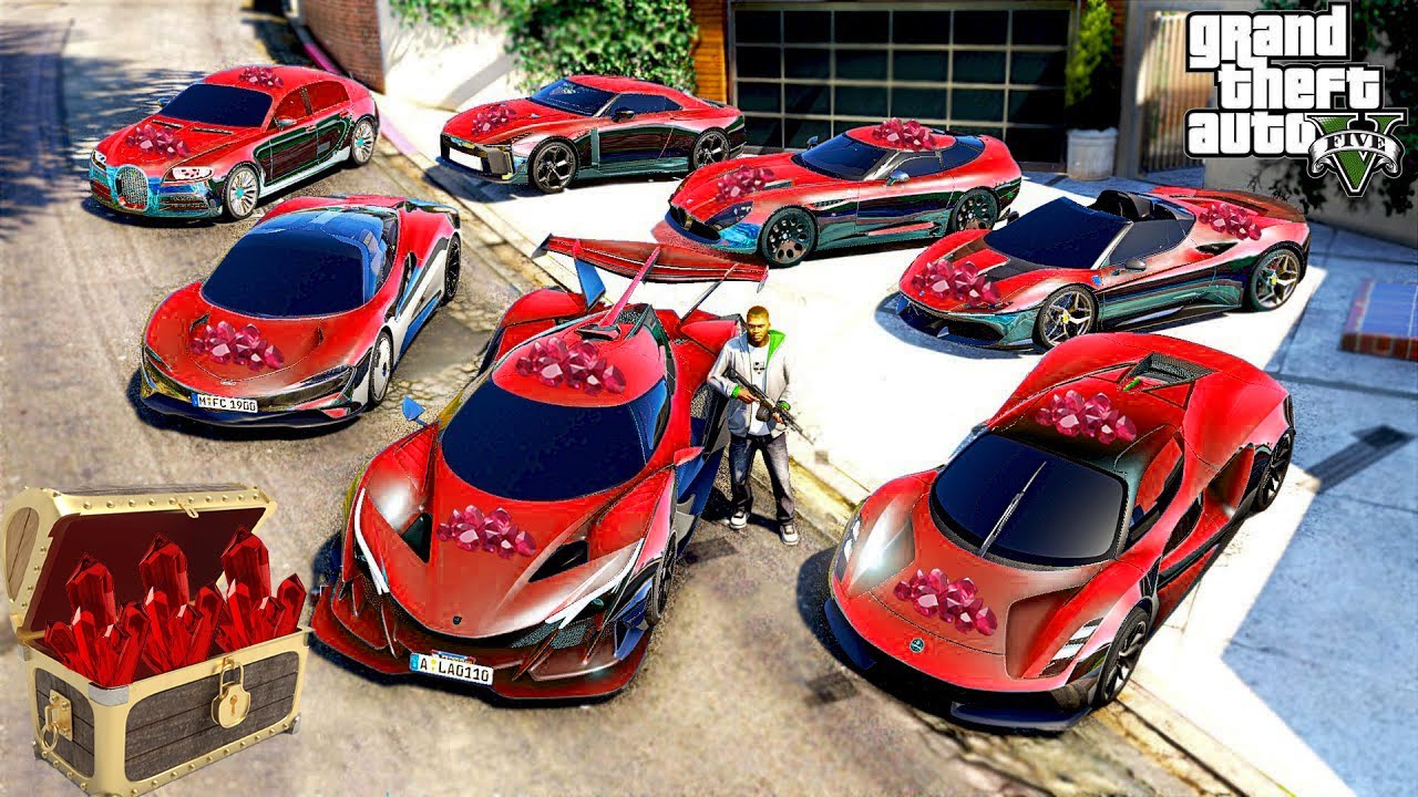 FRANKLIN COLLECTION RARE RUBY DIAMOND CARS IN GTA5 - YouTube